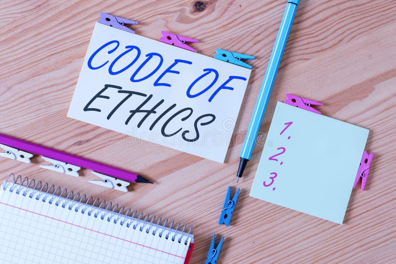 Conceptual Hand Writing Showing Code of Ethics. Business Photo ...