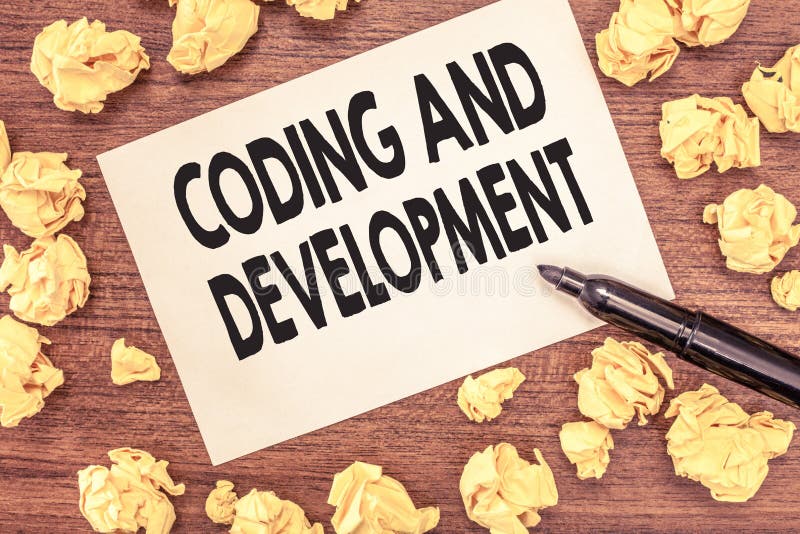 Conceptual Hand Writing Showing Coding and Development. Business Photo Showcasing Programming ...