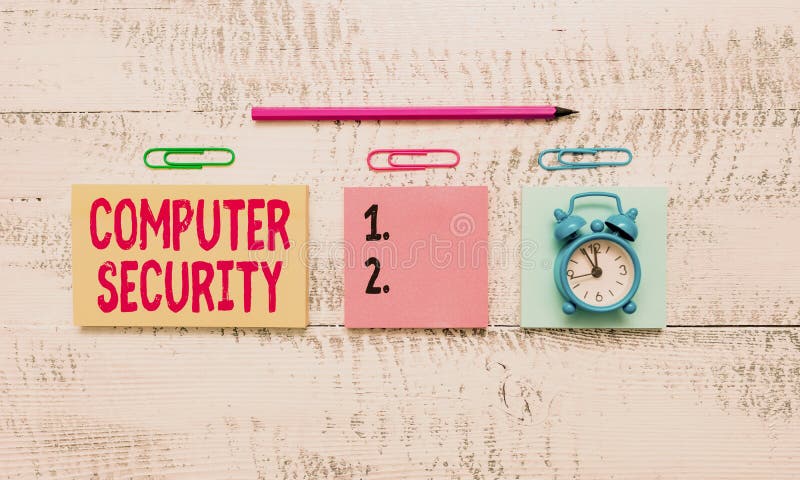 Conceptual Hand Writing Showing Computer Security. Business Photo Text ...