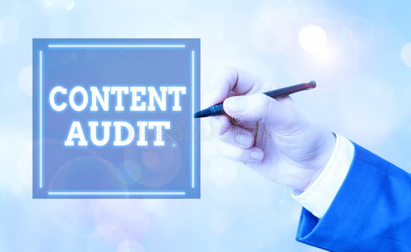 Conceptual Hand Writing Showing Content Audit. Business Photo Text ...