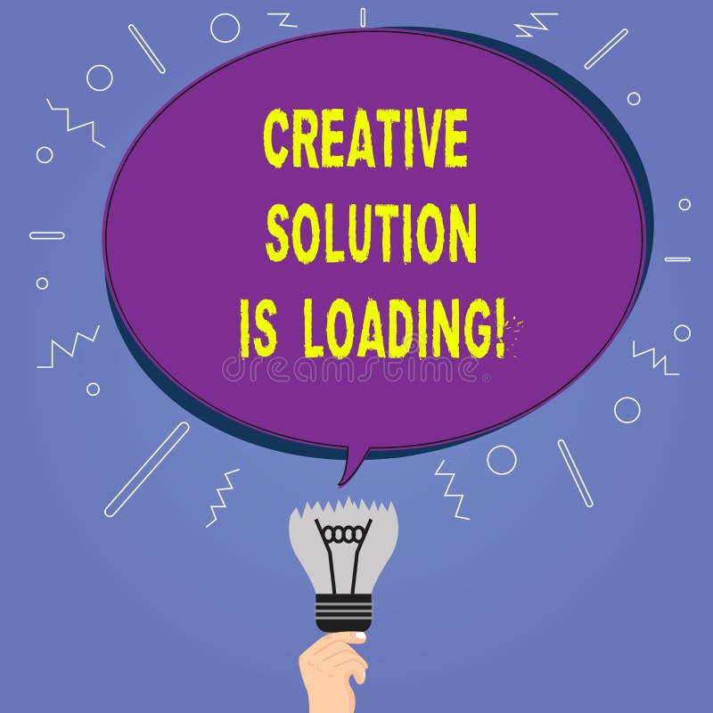 Conceptual Hand Writing Showing Creative Solution is Loading. Business ...