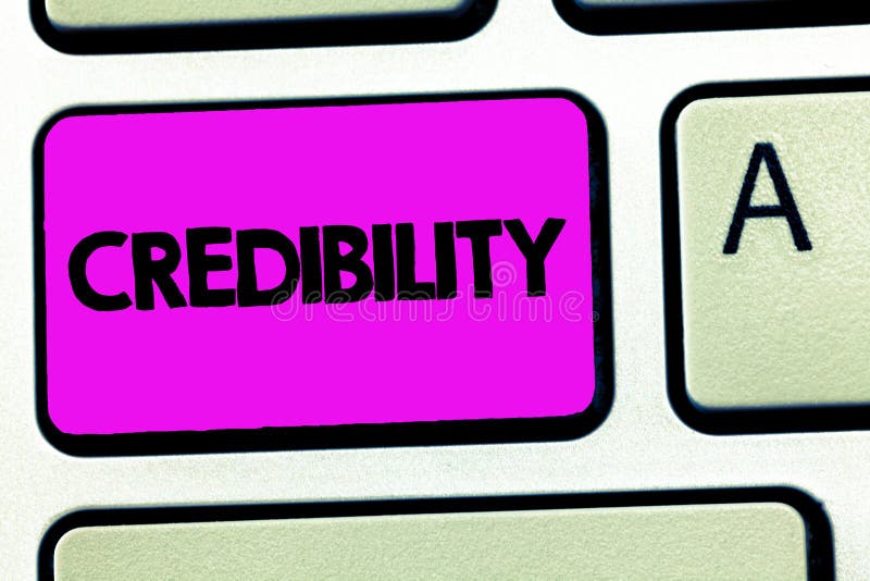 Conceptual Hand Writing Showing Credibility. Business Photo Showcasing ... Conceptual Hand Writing Showing Credibility. Business Photo Showcasing ...