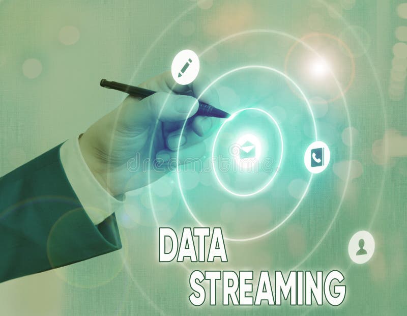 Conceptual Hand Writing Showing Data Streaming. Business Photo Text ...