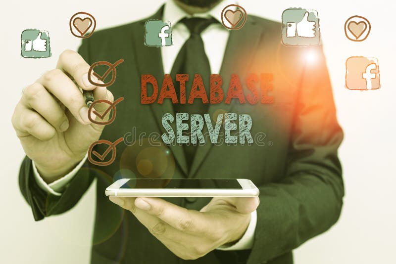 Conceptual Hand Writing Showing Database Server Business Photo Text Uses A Database Application