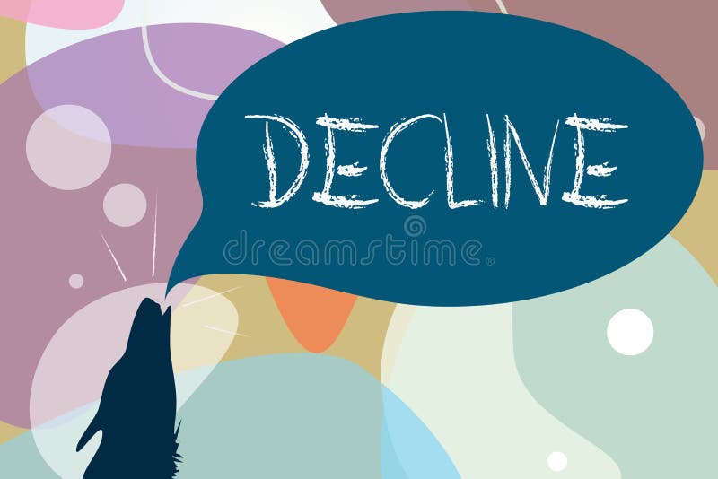 Conceptual Hand Writing Showing Decline. Business Photo Text Become ...