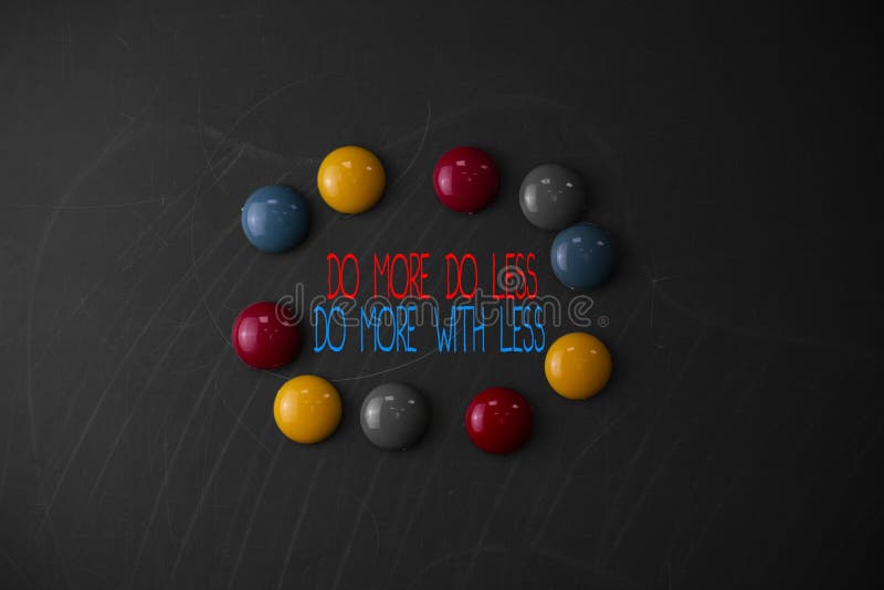 Conceptual Hand Writing Showing Do More Do less Do More with less ...