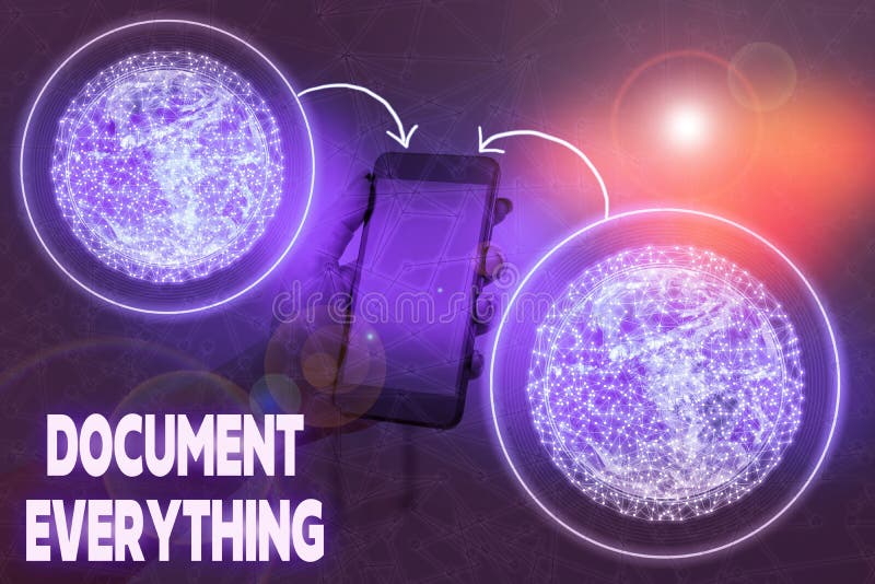 Conceptual Hand Writing Showing Document Everything. Business Photo ...