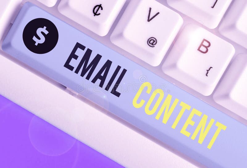 Conceptual Hand Writing Showing Email Content. Business Photo Text it ...