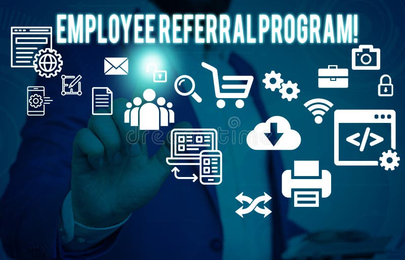 Conceptual Hand Writing Showing Employee Referral Program. Business ...