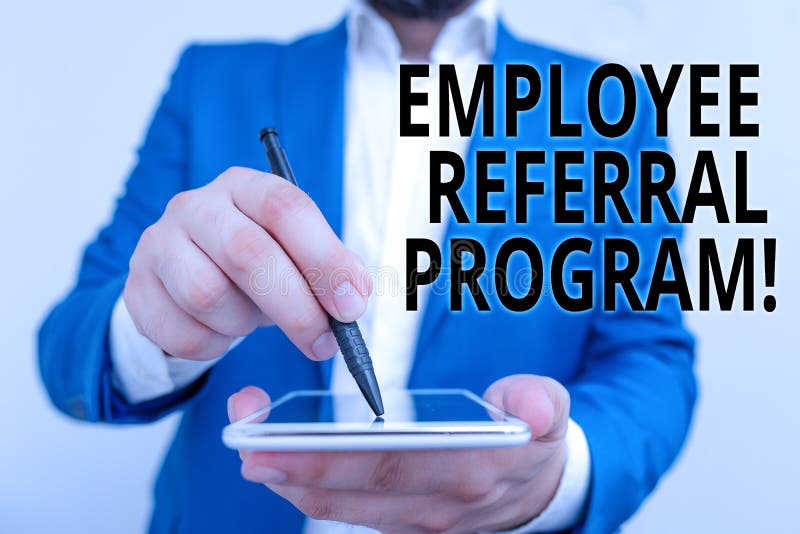 Conceptual Hand Writing Showing Employee Referral Program. Business ...