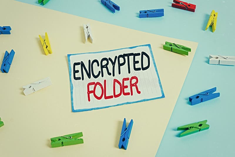 Conceptual Hand Writing Showing Encrypted Folder. Business Photo Text ...