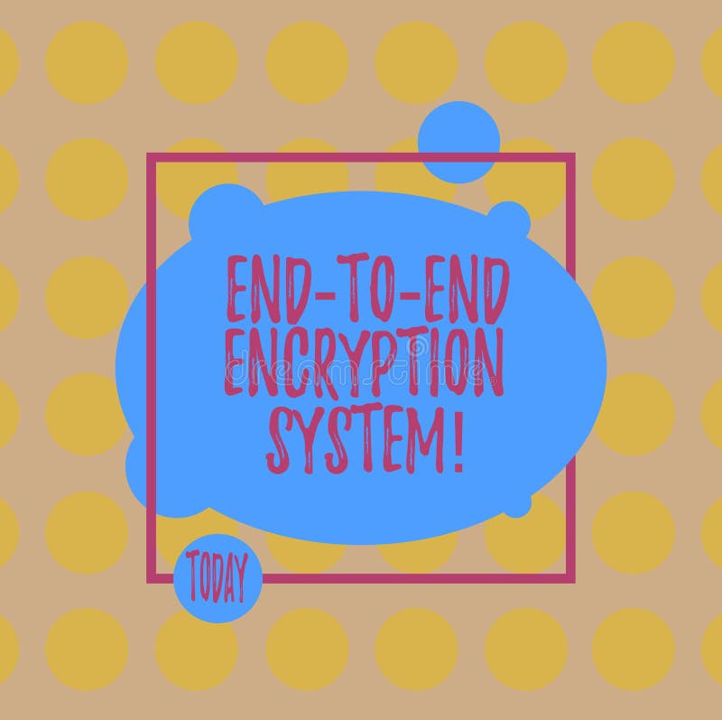 Conceptual Hand Writing Showing End To End Encryption System. Business ...