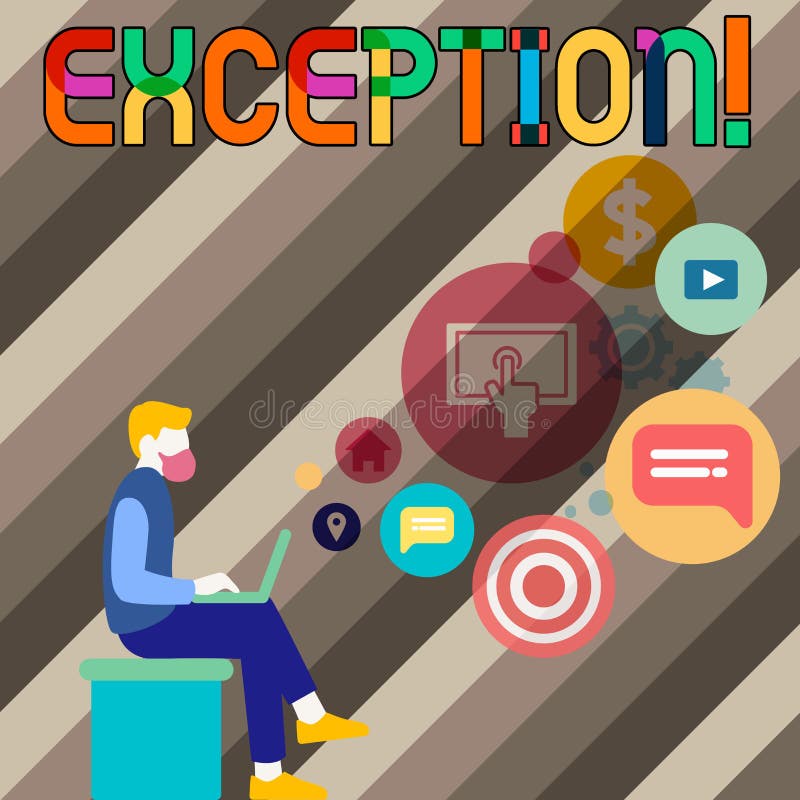 Conceptual Hand Writing Showing Exception. Business Photo Showcasing ...