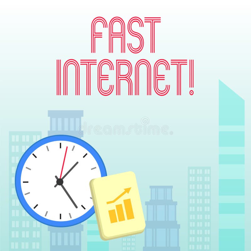 Conceptual Hand Writing Showing Fast Internet. Business Photo ...