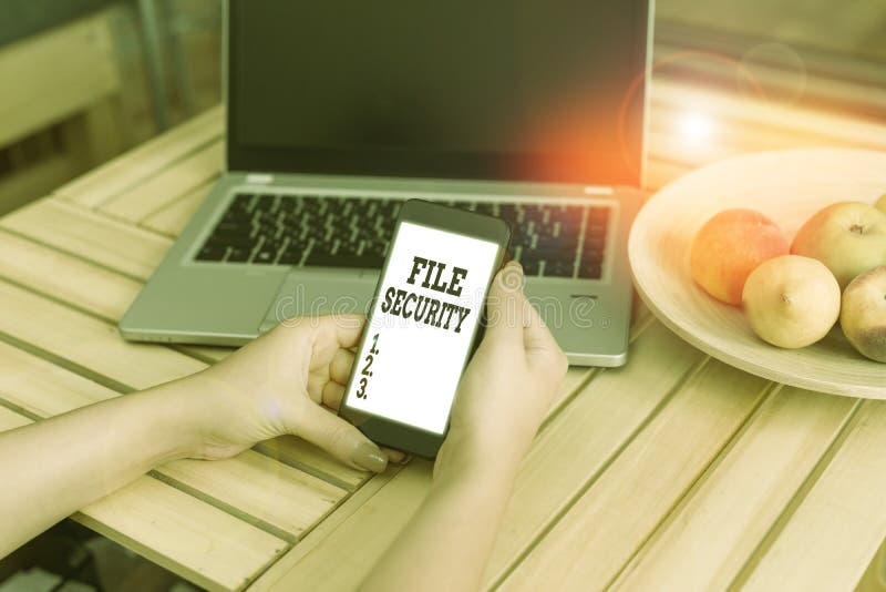 Conceptual Hand Writing Showing File Security. Business Photo ...