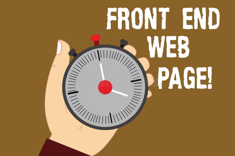 Conceptual Hand Writing Showing Front End Web Page. Business Photo Text ...