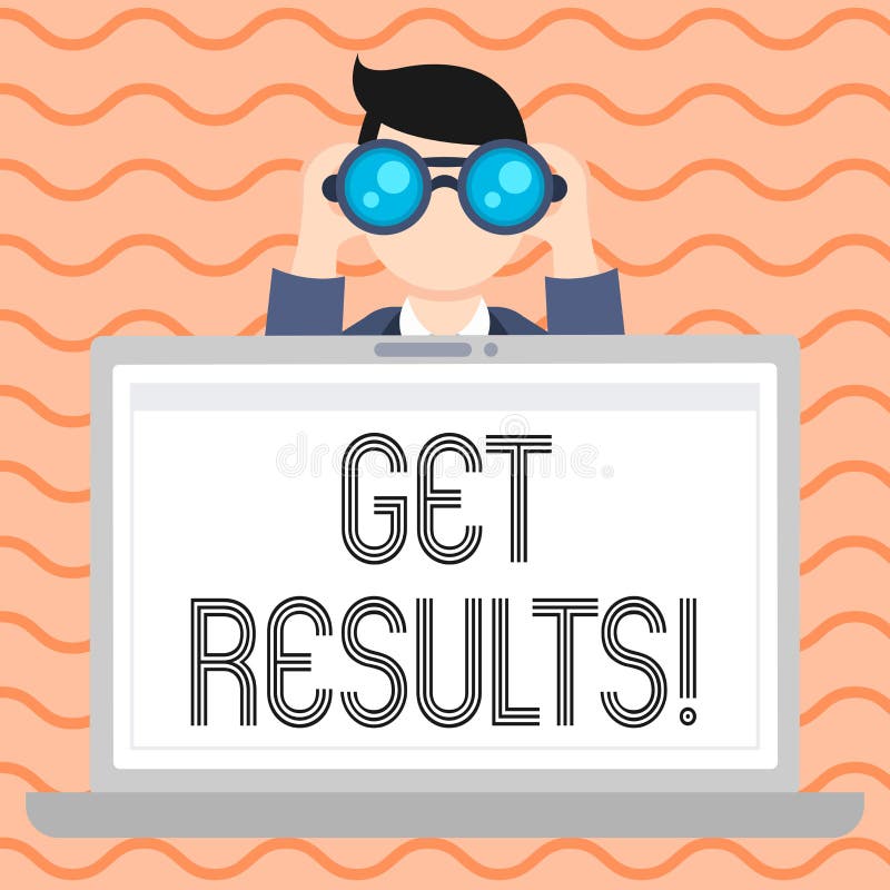 Conceptual Hand Writing Showing Get Results. Business Photo Showcasing ...