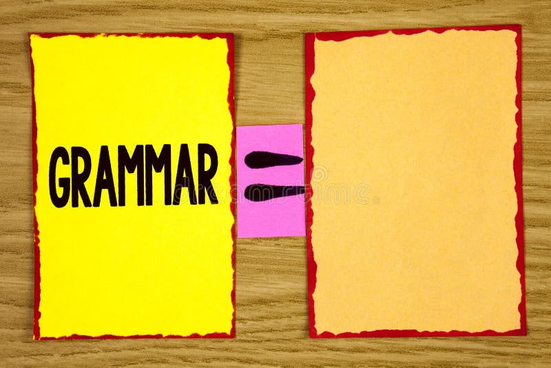 Conceptual Hand Writing Showing Grammar. Business Photo Text System and ...