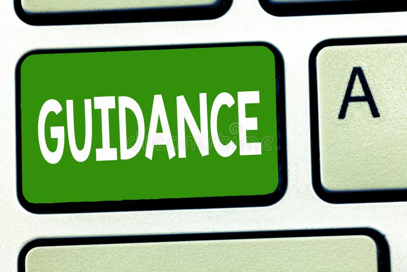 Conceptual Hand Writing Showing Guidance. Business Photo Showcasing ...
