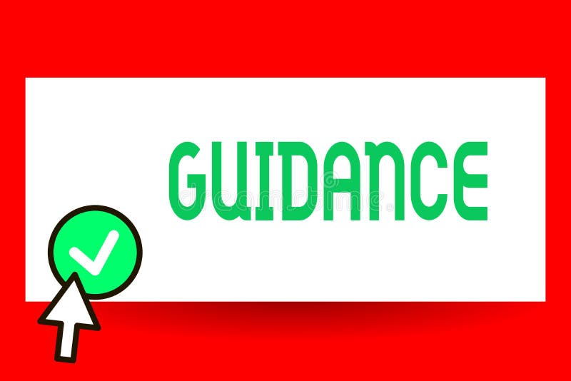 Conceptual Hand Writing Showing Guidance. Business Photo Text Advice or ...