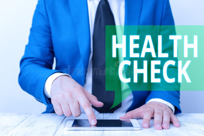 Conceptual Hand Writing Showing Health Check. Business Photo Showcasing ... Conceptual Hand Writing Showing Health Check. Business Photo Showcasing ...