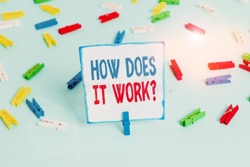 Conceptual Hand Writing Showing How Does it Work Question. Business ...