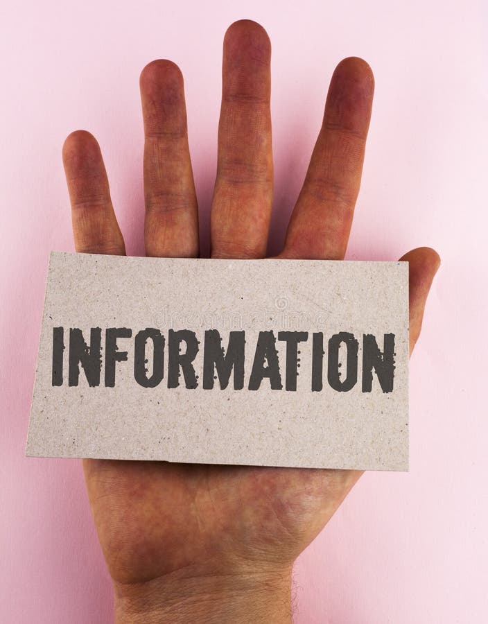 Conceptual Hand Writing Showing Information. Business Photo Text Facts ...