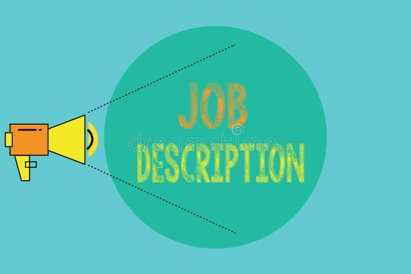 Conceptual Hand Writing Showing Job Description. Business Photo ... Conceptual Hand Writing Showing Job Description. Business Photo ...