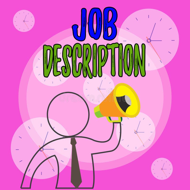 Conceptual Hand Writing Showing Job Description. Business Photo ... Conceptual Hand Writing Showing Job Description. Business Photo ...