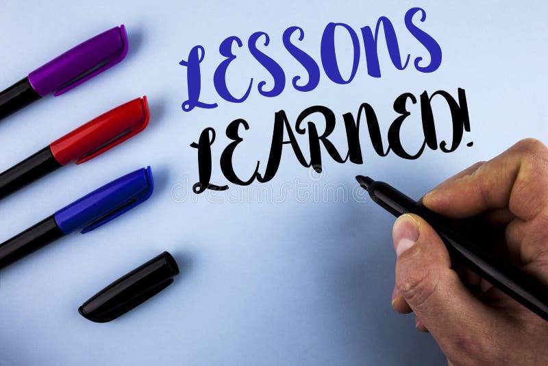 Conceptual Hand Writing Showing Lessons Learned Motivational Call ...