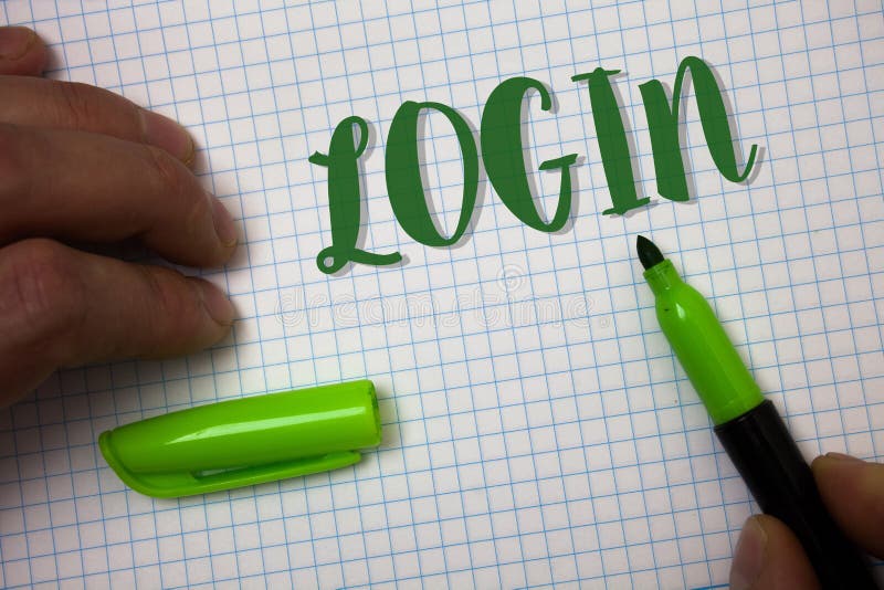 Conceptual Hand Writing Showing Login. Business Photo Text Act of ...