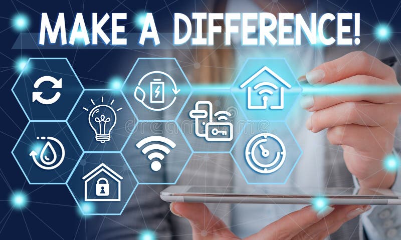 Conceptual Hand Writing Showing Make a Difference. Business Photo ...