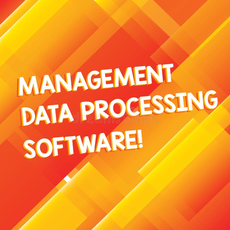 Conceptual Hand Writing Showing Management Data Processing Software ...