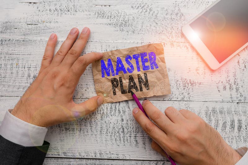 Conceptual Hand Writing Showing Master Plan. Business Photo Showcasing ...
