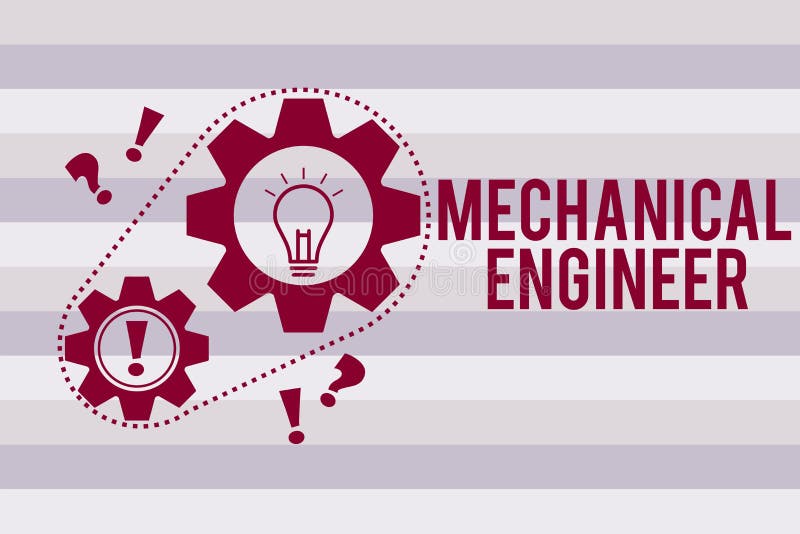 Conceptual Hand Writing Showing Mechanical Engineer. Business Photo ...