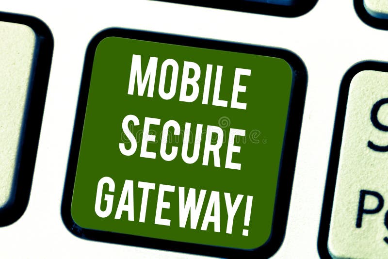 Conceptual Hand Writing Showing Mobile Secure Gateway. Business Photo ... Conceptual Hand Writing Showing Mobile Secure Gateway. Business Photo ...