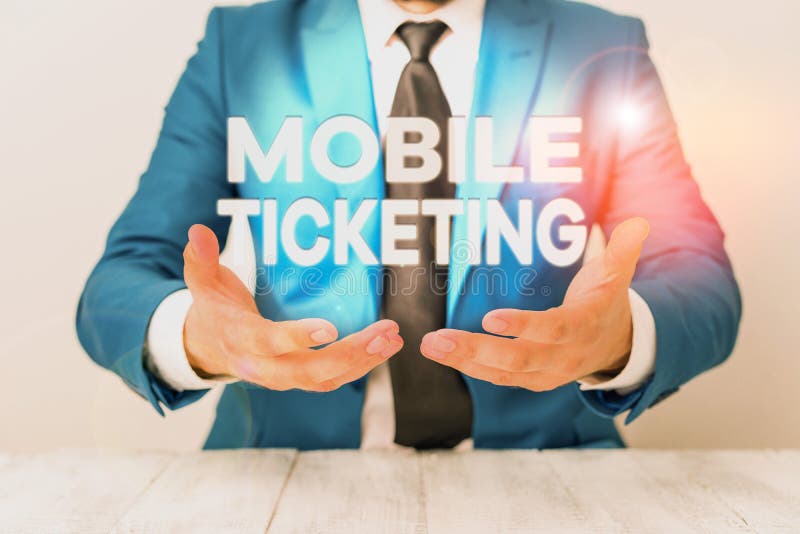 Conceptual Hand Writing Showing Mobile Ticketing. Business Photo ...