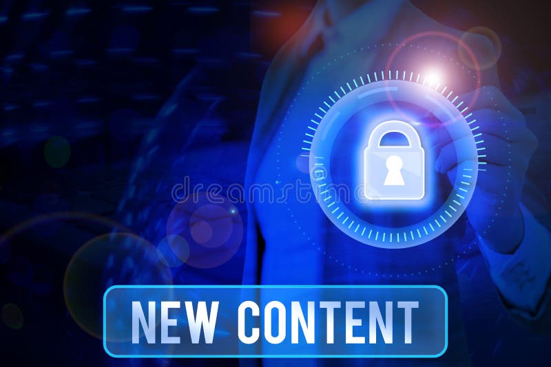 Conceptual Hand Writing Showing New Content. Business Photo Text Fresh ...