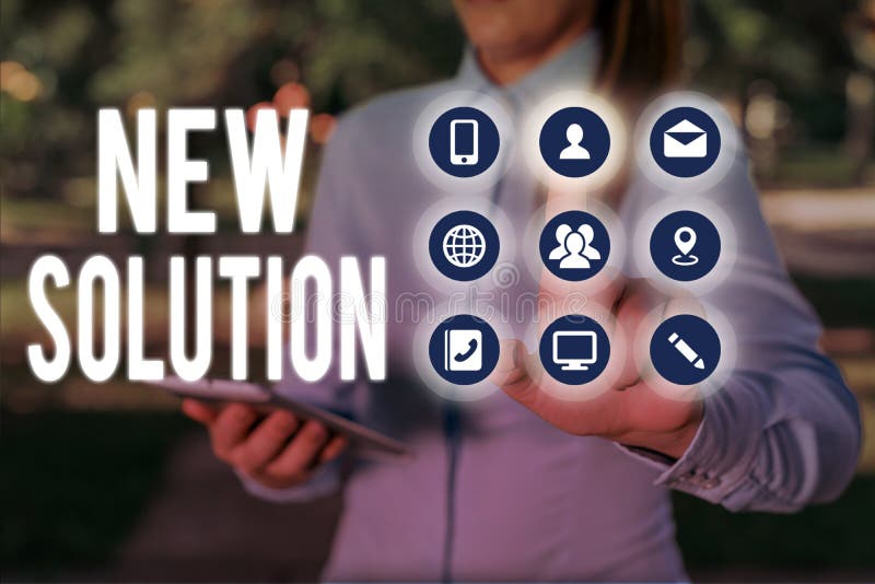 Conceptual Hand Writing Showing New Solution. Business Photo Text ...