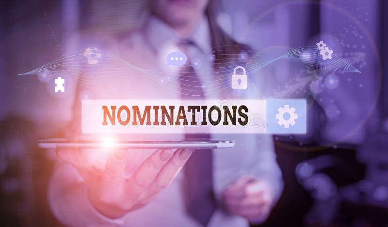 Conceptual Hand Writing Showing Nominations. Business Photo Text Action ... Conceptual Hand Writing Showing Nominations. Business Photo Text Action ...