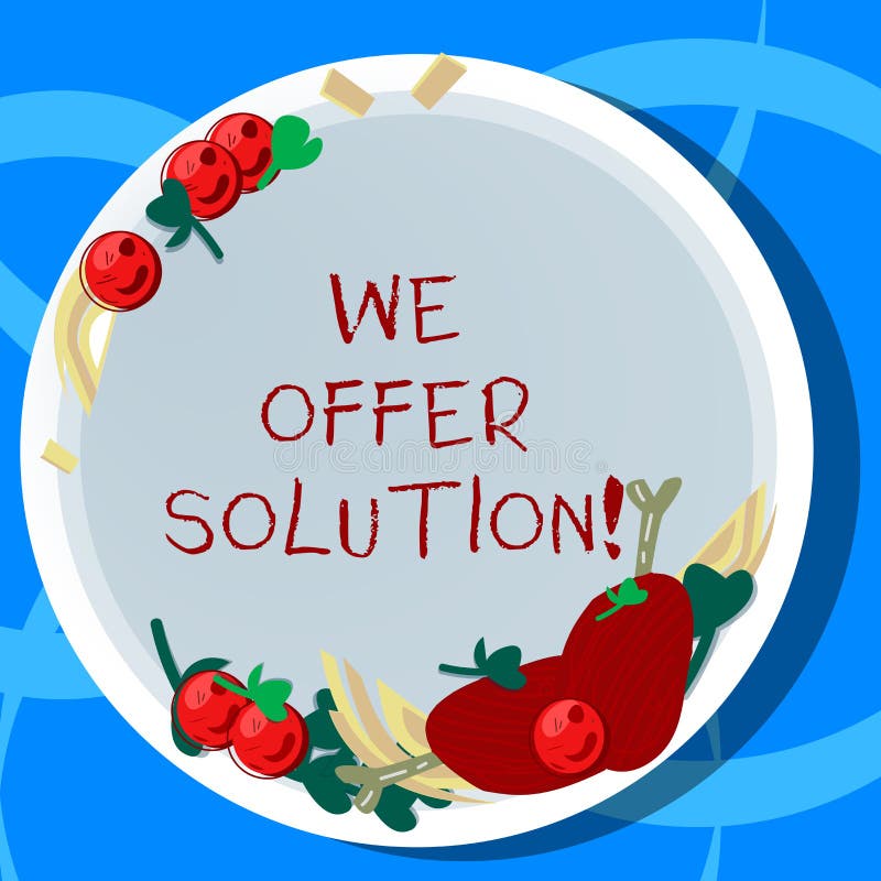 Conceptual Hand Writing Showing we Offer Solution. Business Photo ...