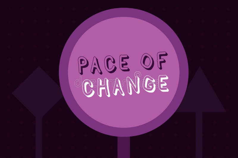 Conceptual Hand Writing Showing Pace of Change. Business Photo ...