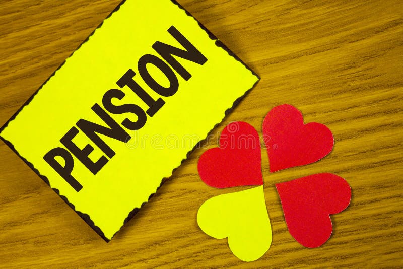 Conceptual Hand Writing Showing Pension. Business Photo Text Income ... Conceptual Hand Writing Showing Pension. Business Photo Text Income ...