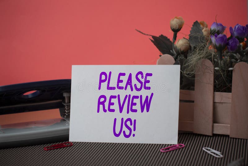 Conceptual Hand Writing Showing Please Review Us. Business Photo Text ... Conceptual Hand Writing Showing Please Review Us. Business Photo Text ...