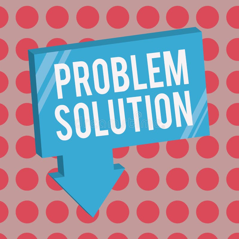 Conceptual Hand Writing Showing Problem Solution. Business Photo Text ...