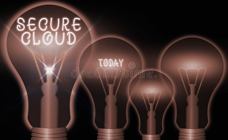 Conceptual Hand Writing Showing Secure Cloud. Business Photo Showcasing ... Conceptual Hand Writing Showing Secure Cloud. Business Photo Showcasing ...