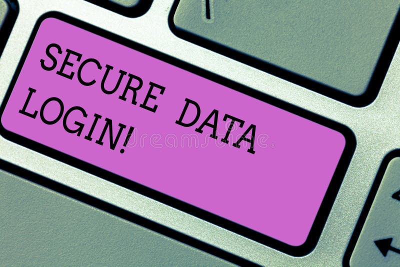 Conceptual Hand Writing Showing Secure Data Login. Business Photo Text ... Conceptual Hand Writing Showing Secure Data Login. Business Photo Text ...
