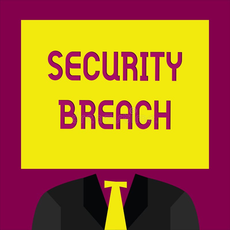 Conceptual Hand Writing Showing Security Breach. Business Photo Text ...