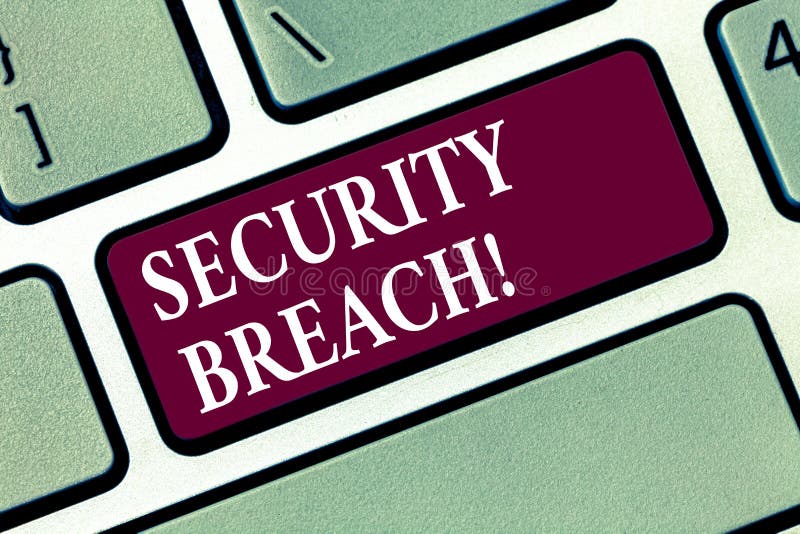 Conceptual Hand Writing Showing Security Breach. Business Photo Text ...