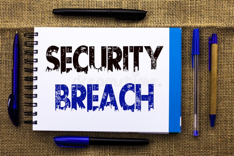 Conceptual Hand Writing Showing Security Breach. Business Photo Text ...